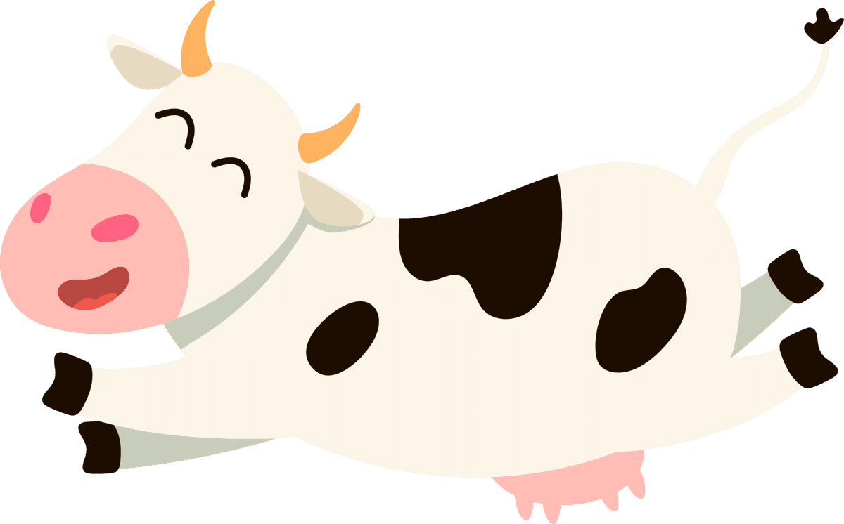 free dairy cow set funny spotted cow grey vector 617011