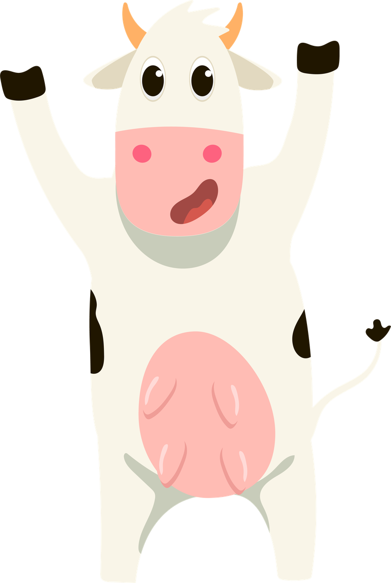 free dairy cow set funny spotted cow gre... | Magipik Free Vector