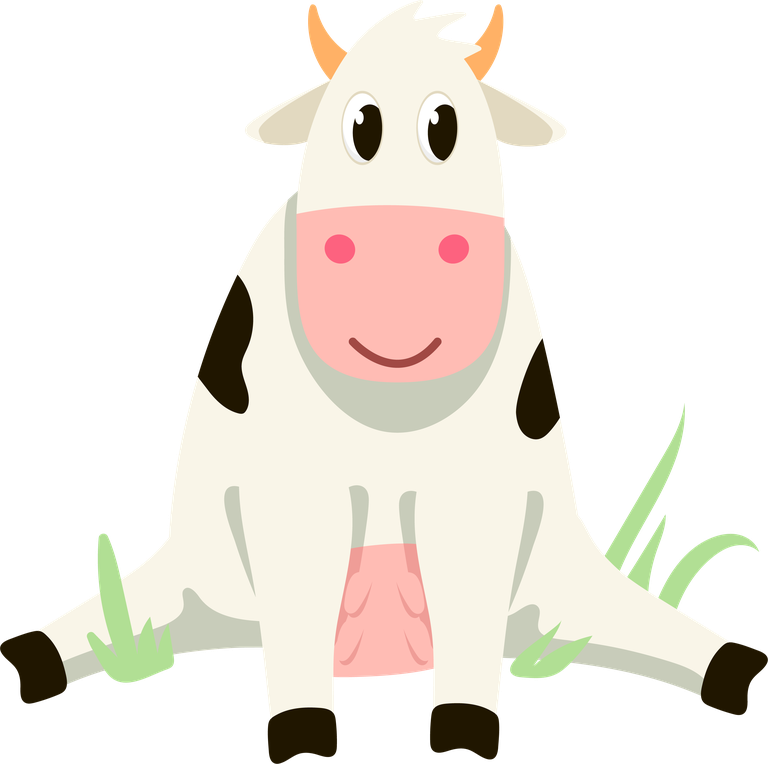 free dairy cow set funny spotted cow gre... | Magipik Free Vector