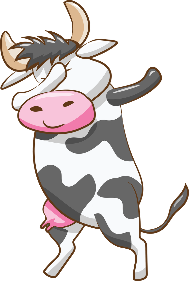 free dairy cow silly cow cartoon set isolated vector 996861