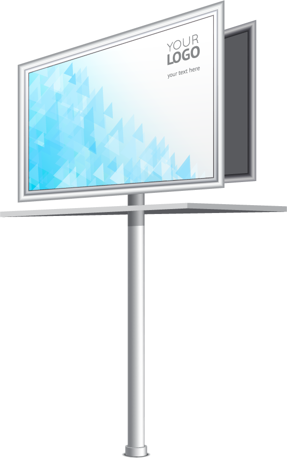 realistic 3d billboard mockup design with customizable display for ...