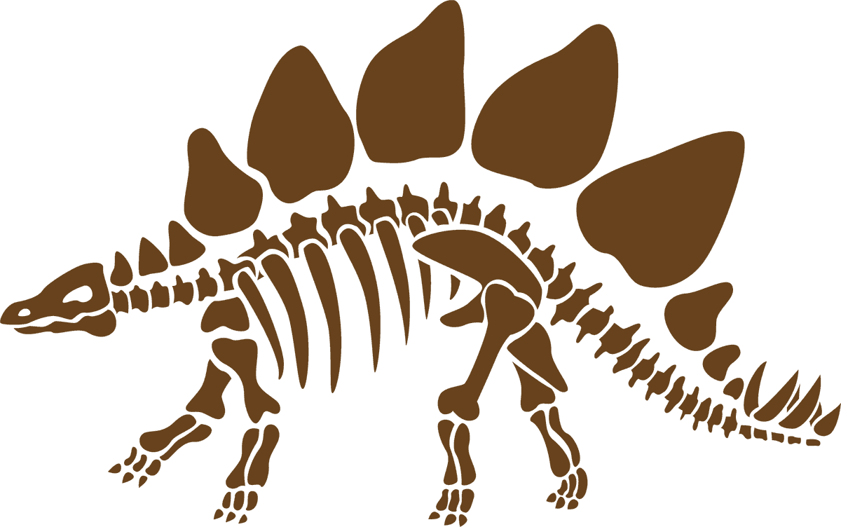 free dinosaur fossils dinosaur bones vec... | Magipik Free Vector