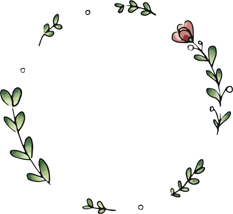 free doodle leaf frame clipart cute botanical vector 326551