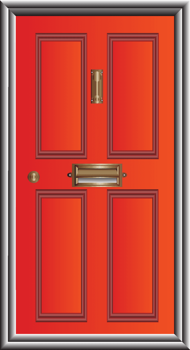 secure and stylish door door security do... | Magipik Free Vector