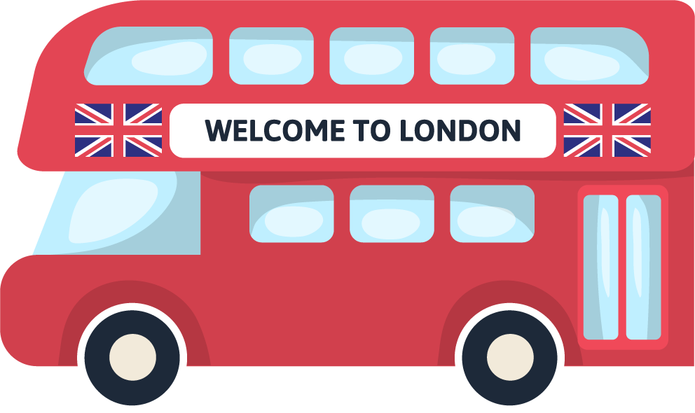 free double decker bus london icon set w... | Magipik Free Vector