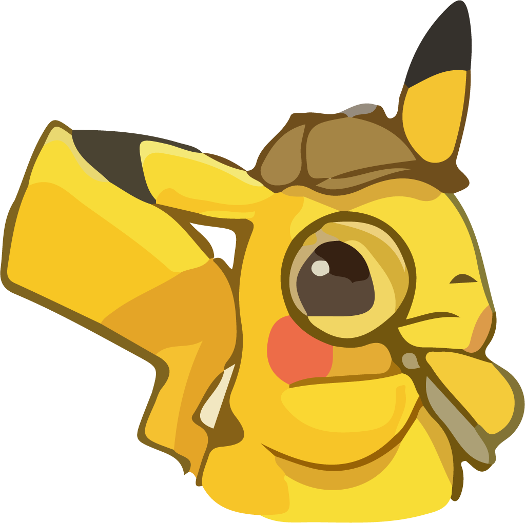 free Drawing Pikachu yellow cute cartoon vector 88936