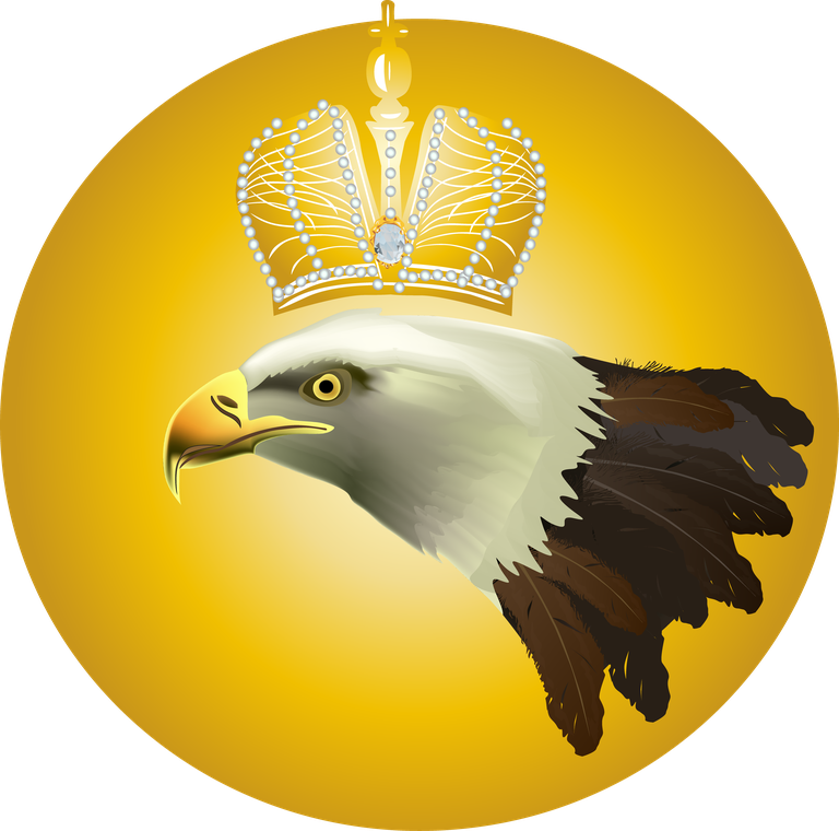 free eagle king crown with eagle head ve... | Magipik Free Vector