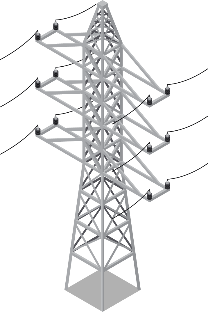 free electricity isometric icons with cable vector 257033