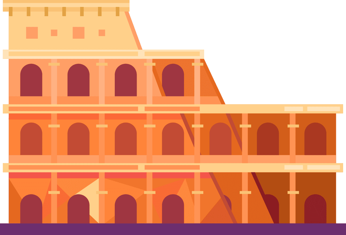 europe landmark infographic elements showcasing the iconic colosseum in ...