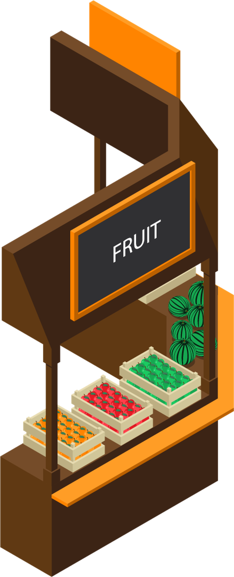 free isometric farm market stall illustration vector 576801