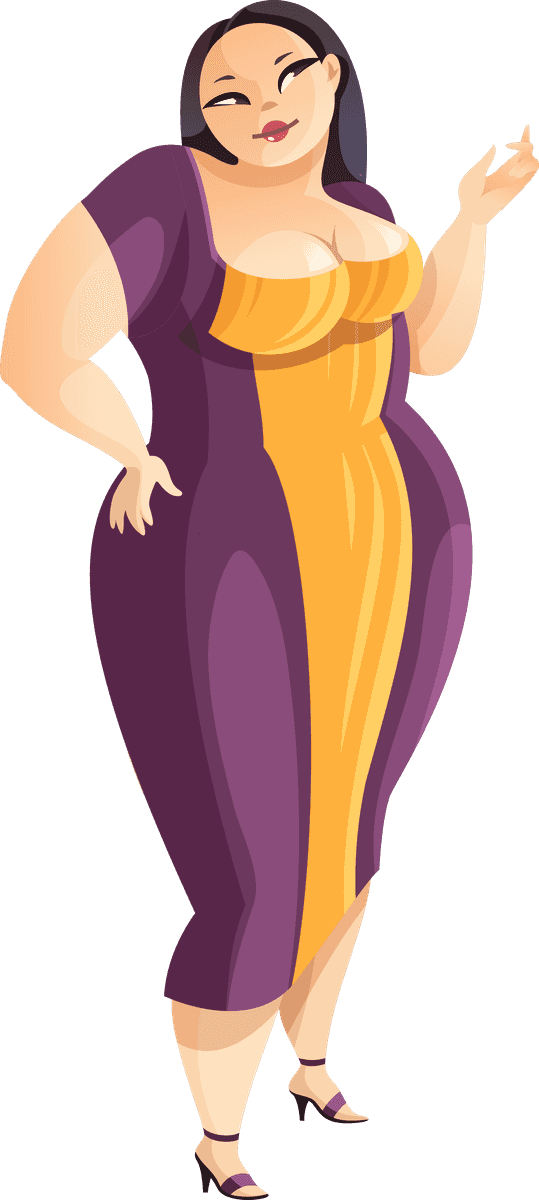 Free Fat Girl In Dress Vector 141754