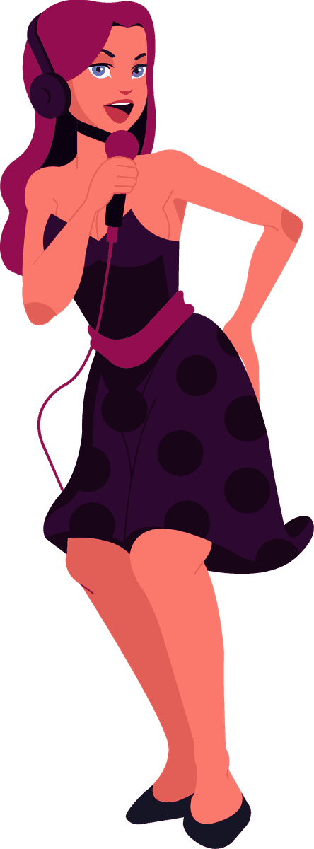 free female singer female singers icons ... | Magipik Free Vector