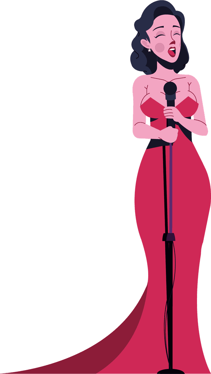free female singer female singers icons vector 811491