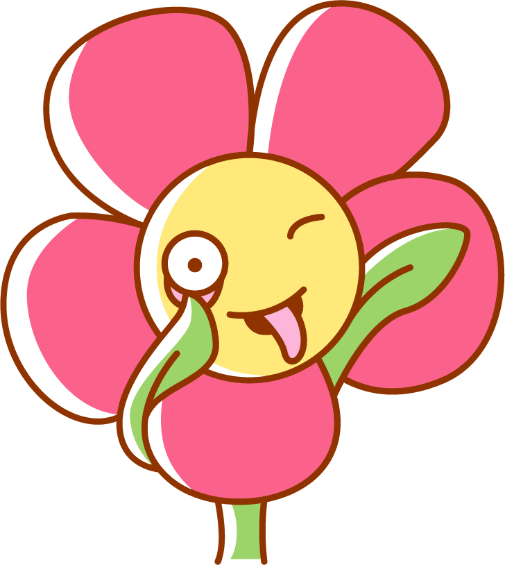 free flower emoticon sticker icons funny cute vector 12388