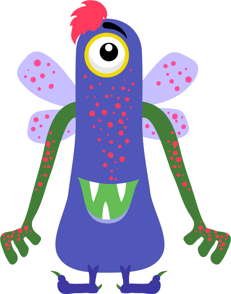 free flying cartoon monsters set for kids vector 169400