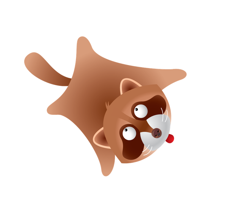 free flying weasel animal comics vector ... | Magipik Free Vector