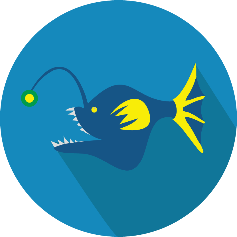 free free different angler fish icons ve... | Magipik Free Vector
