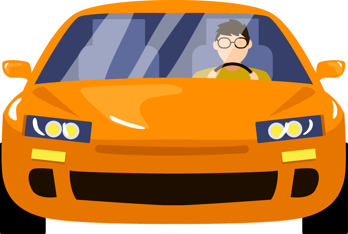 free front view people driving cars cart... | Magipik Free Vector