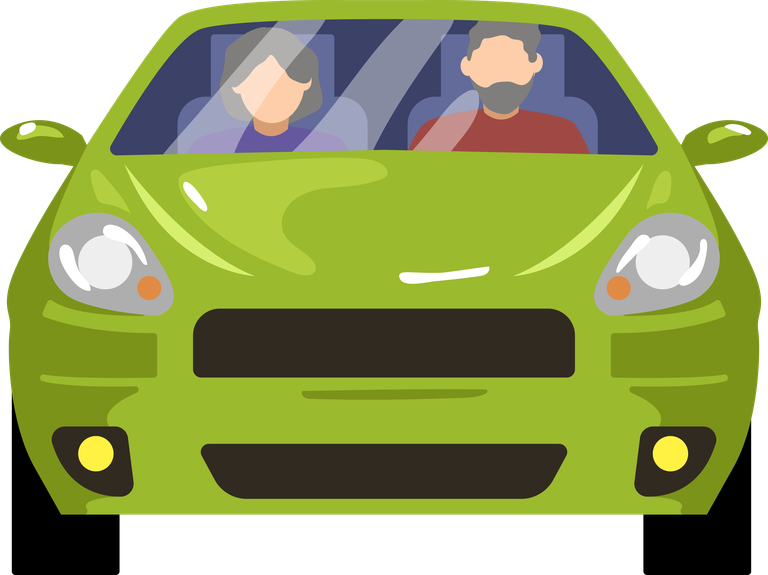 free front view people driving cars cart... | Magipik Free Vector