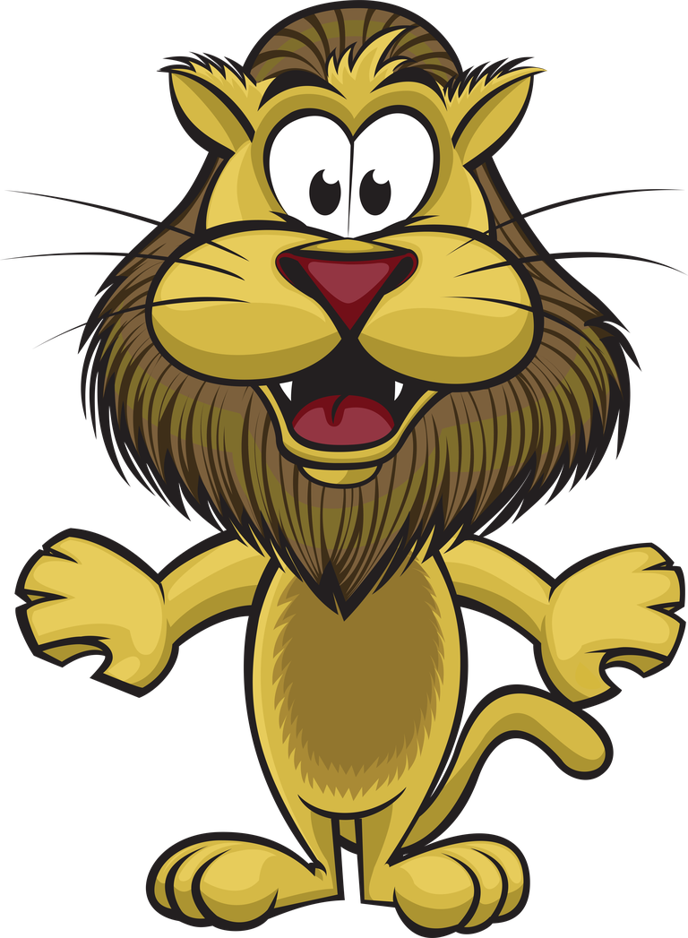 funny animals cartoon vector featuring a cheerful lion character for ...
