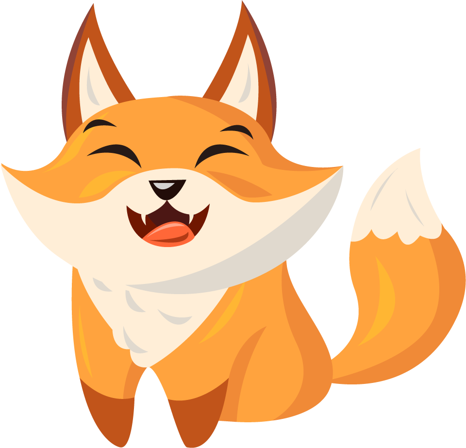 free funny cartoon red fox with set various vector 71393