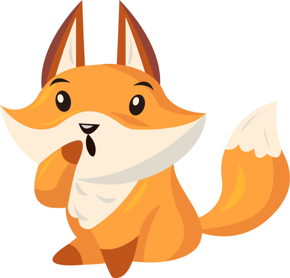 free funny cartoon red fox with set various vector 296493