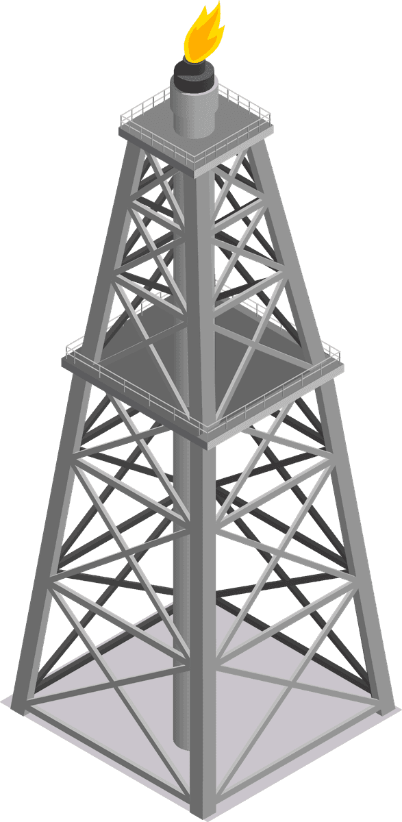 free gas drilling rig icons extraction v... | Magipik Free Vector