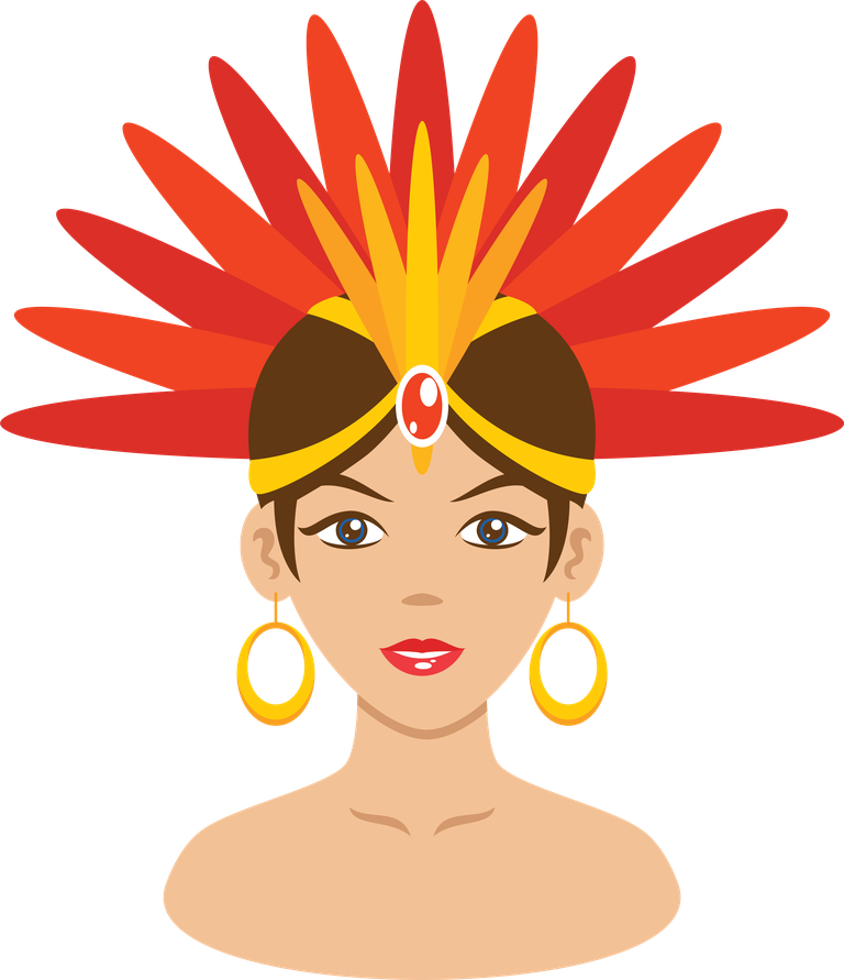 free girl in fur hat brazilian samba dancer vector 176810