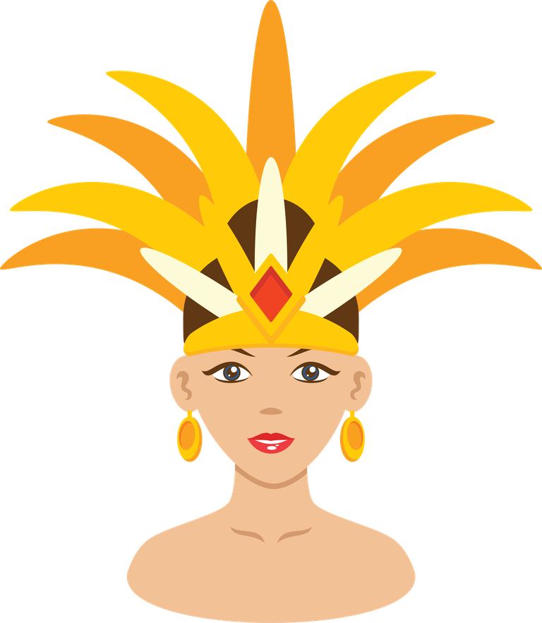 free girl in fur hat brazilian samba dancer vector 336211