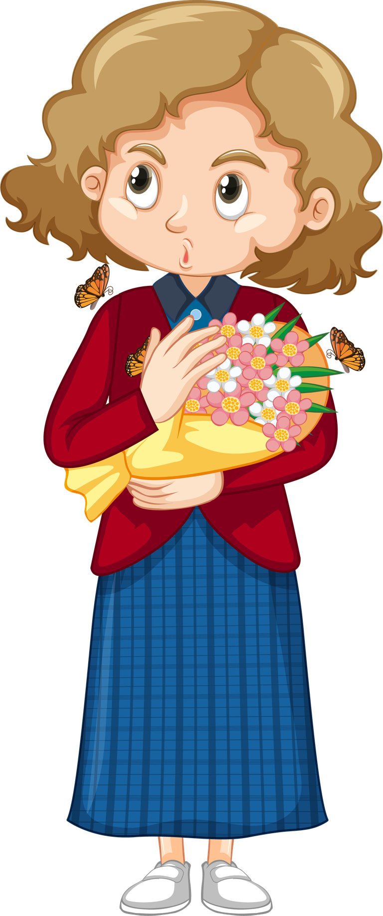 free girl set cute girl doing different vector 519055