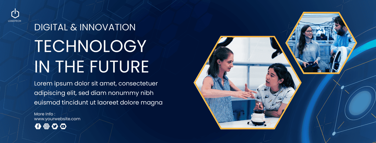 free gradient texture technology faceboo... | Magipik Free Vector