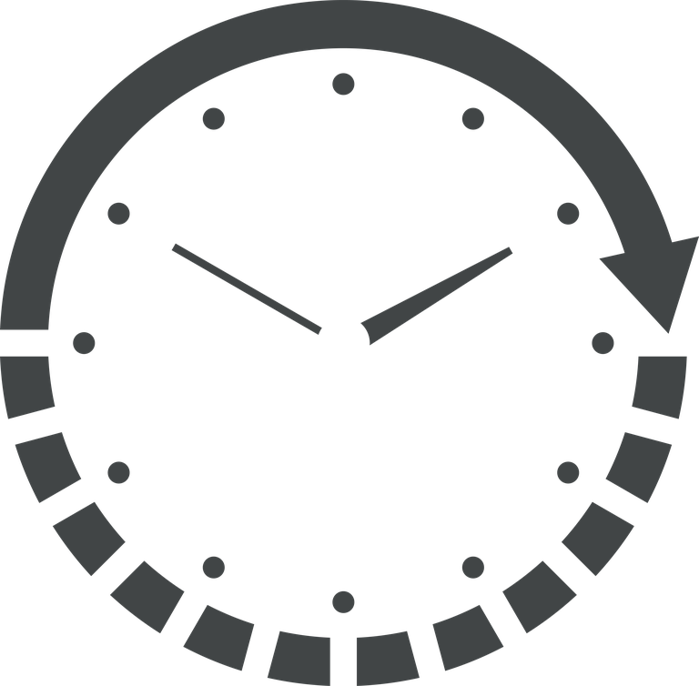 free gray rounded clock time icon vector 705609