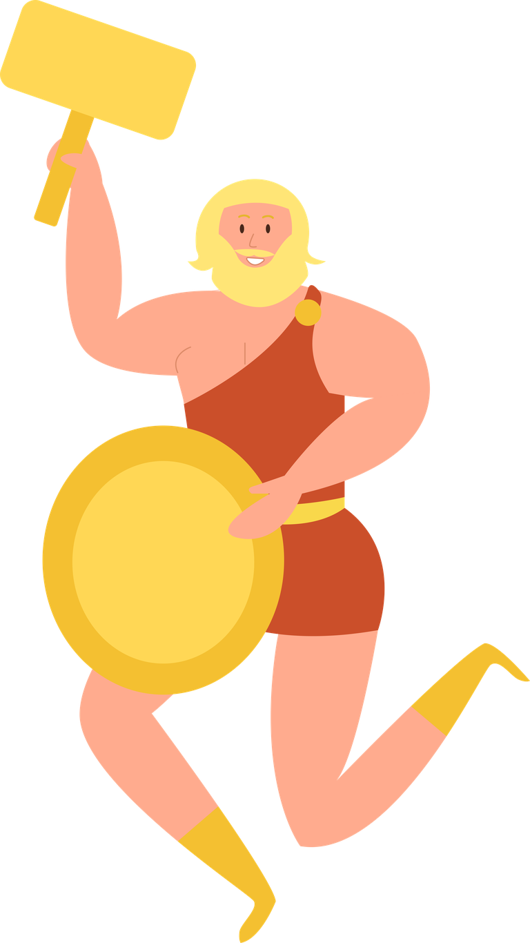 free greek gods horizontal cartoon figures vector 482672