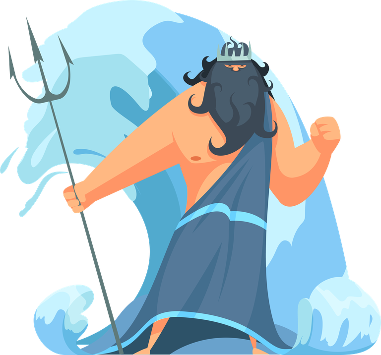 free greek gods horizontal cartoon figures vector 820818