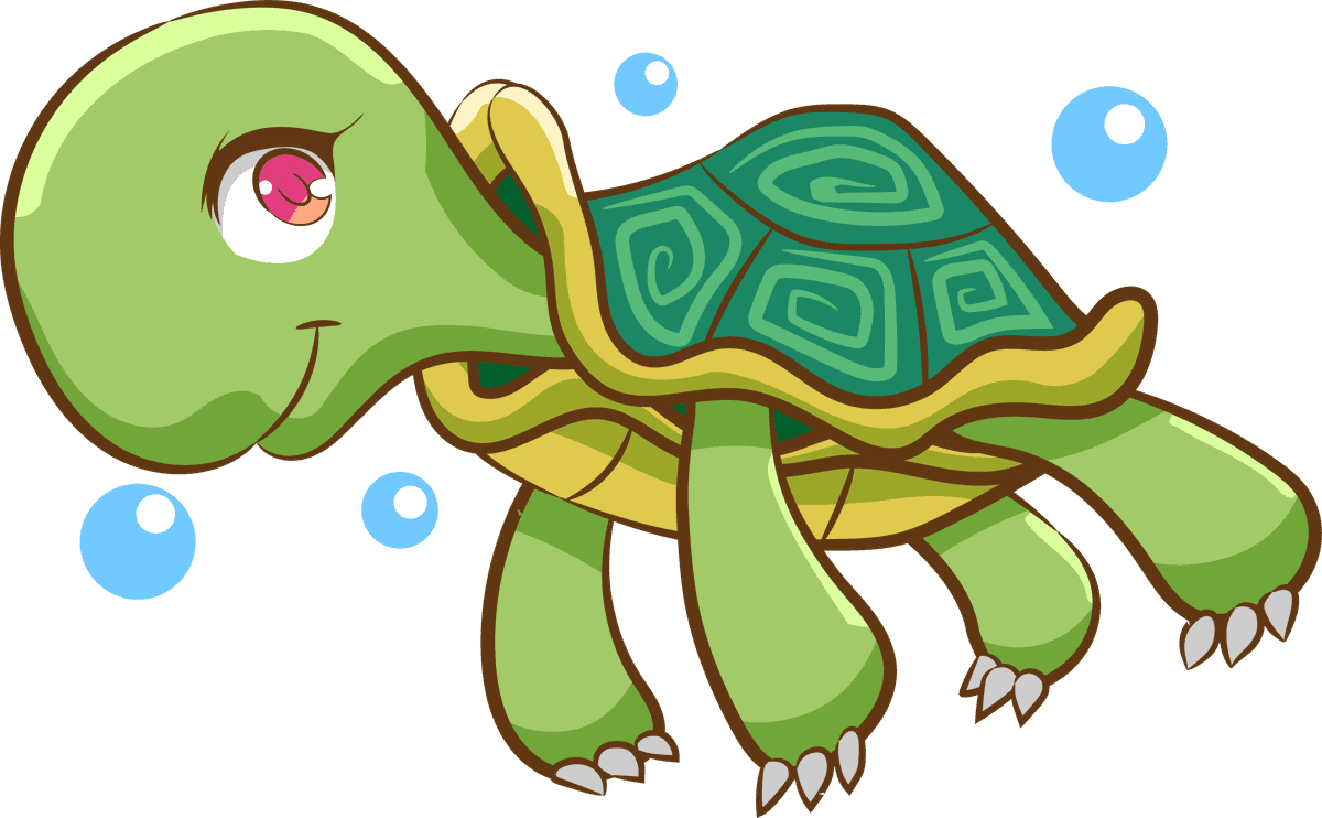 free green turtle cartoon turtles isolated on vector 57435