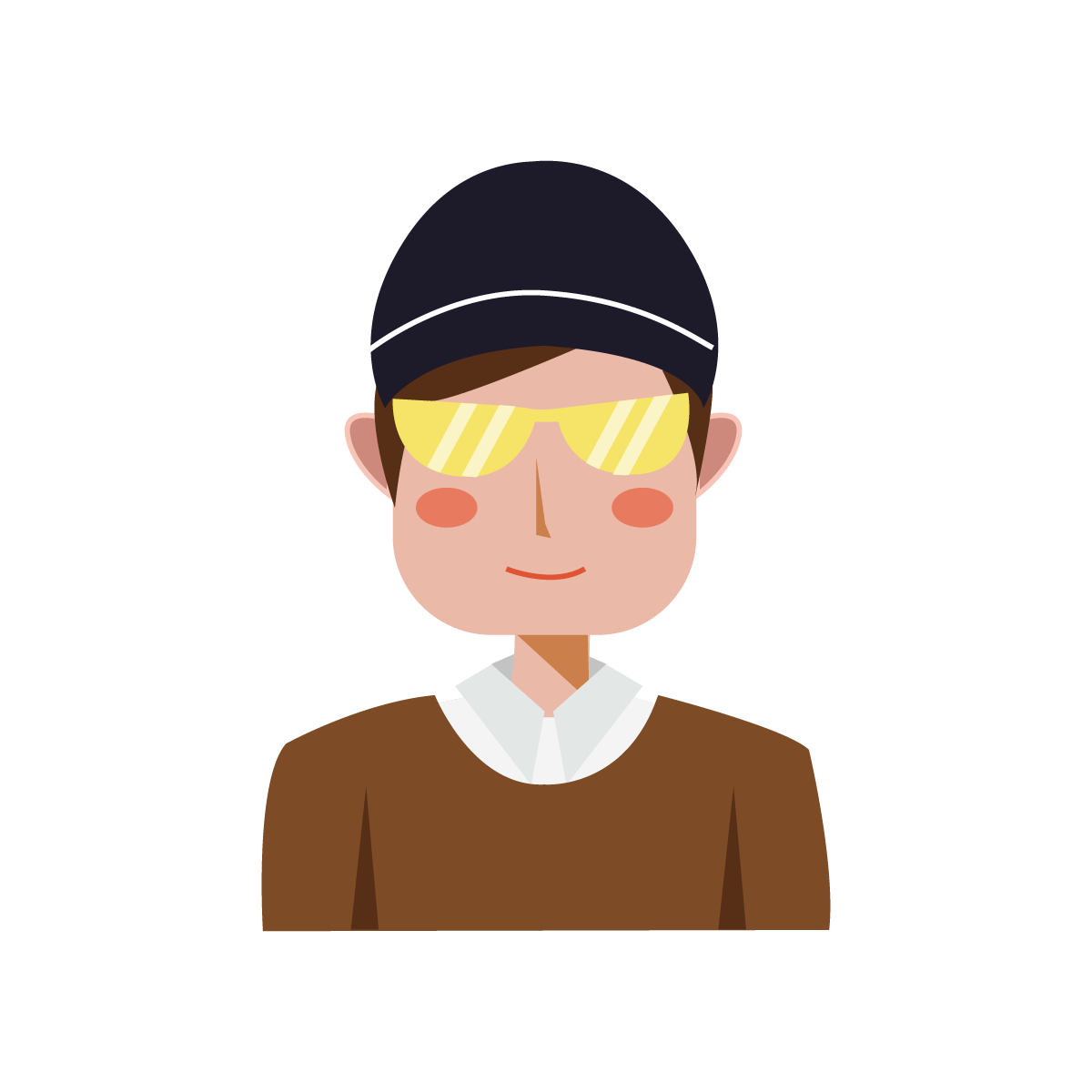 free hand-drawn flat modern avatar for social vector 31190