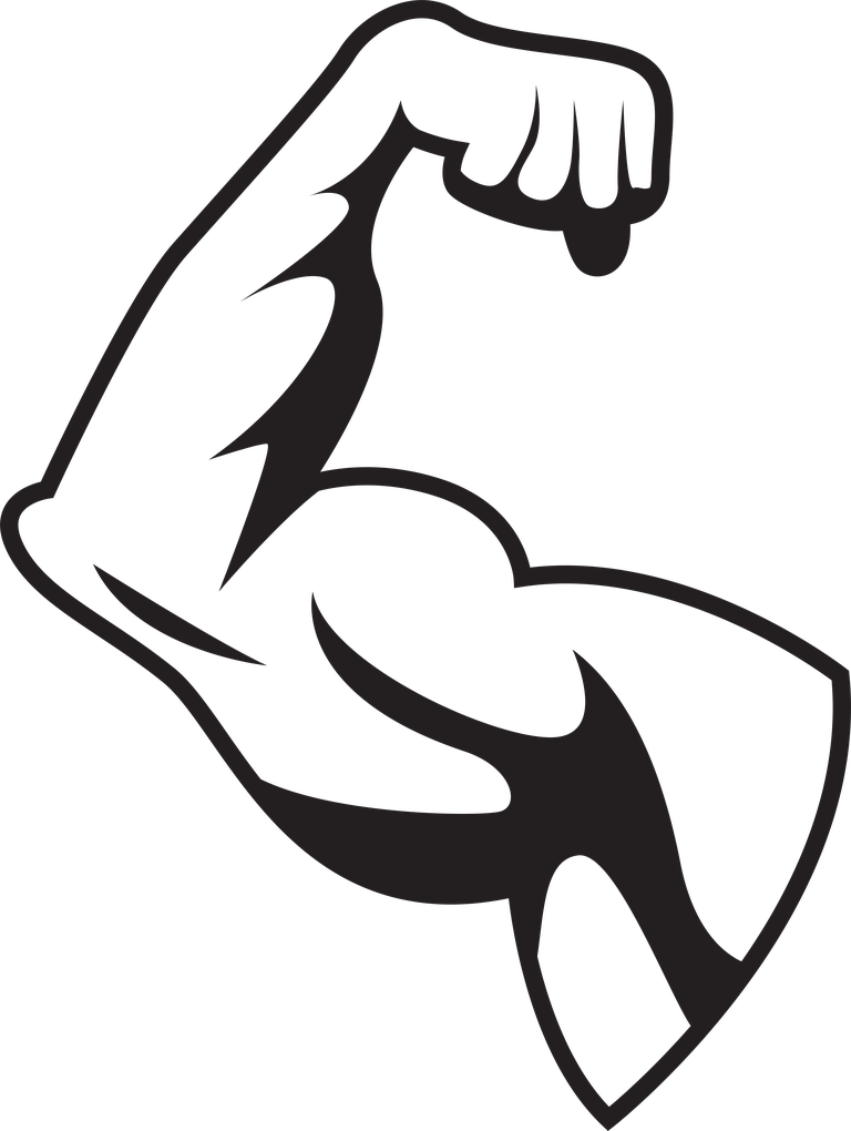 hand muscles flex vector illustration for fitness, health, and ...