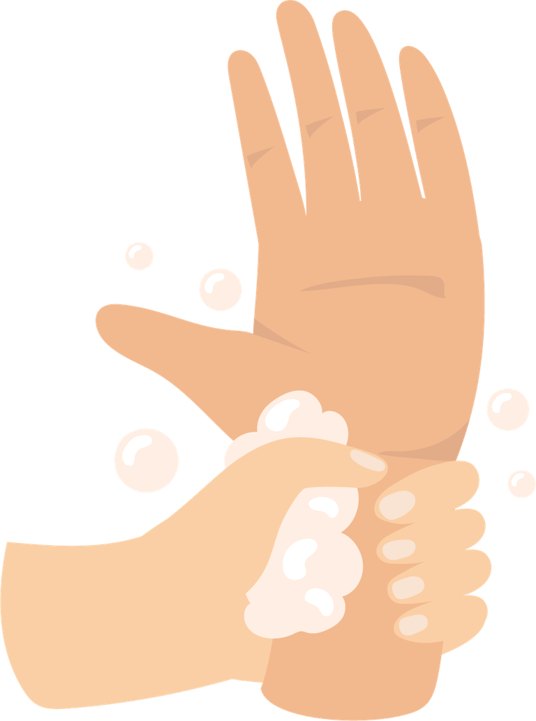 free hand washing steps arm washing process vector 901415
