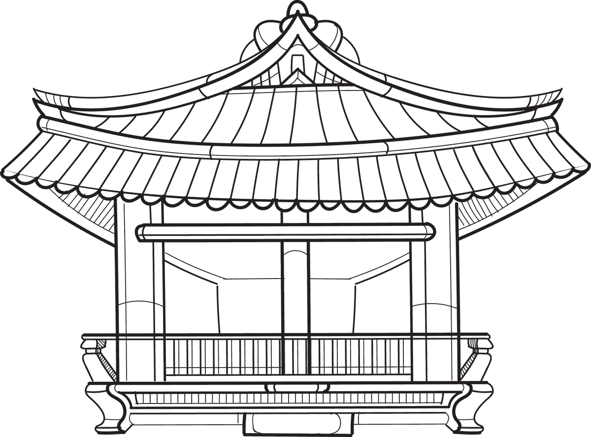 free hanok korean traditional architecture vector 378507