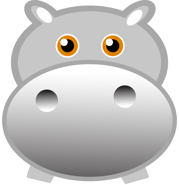 free hippo face animals face icons vecto... | Magipik Free Vector
