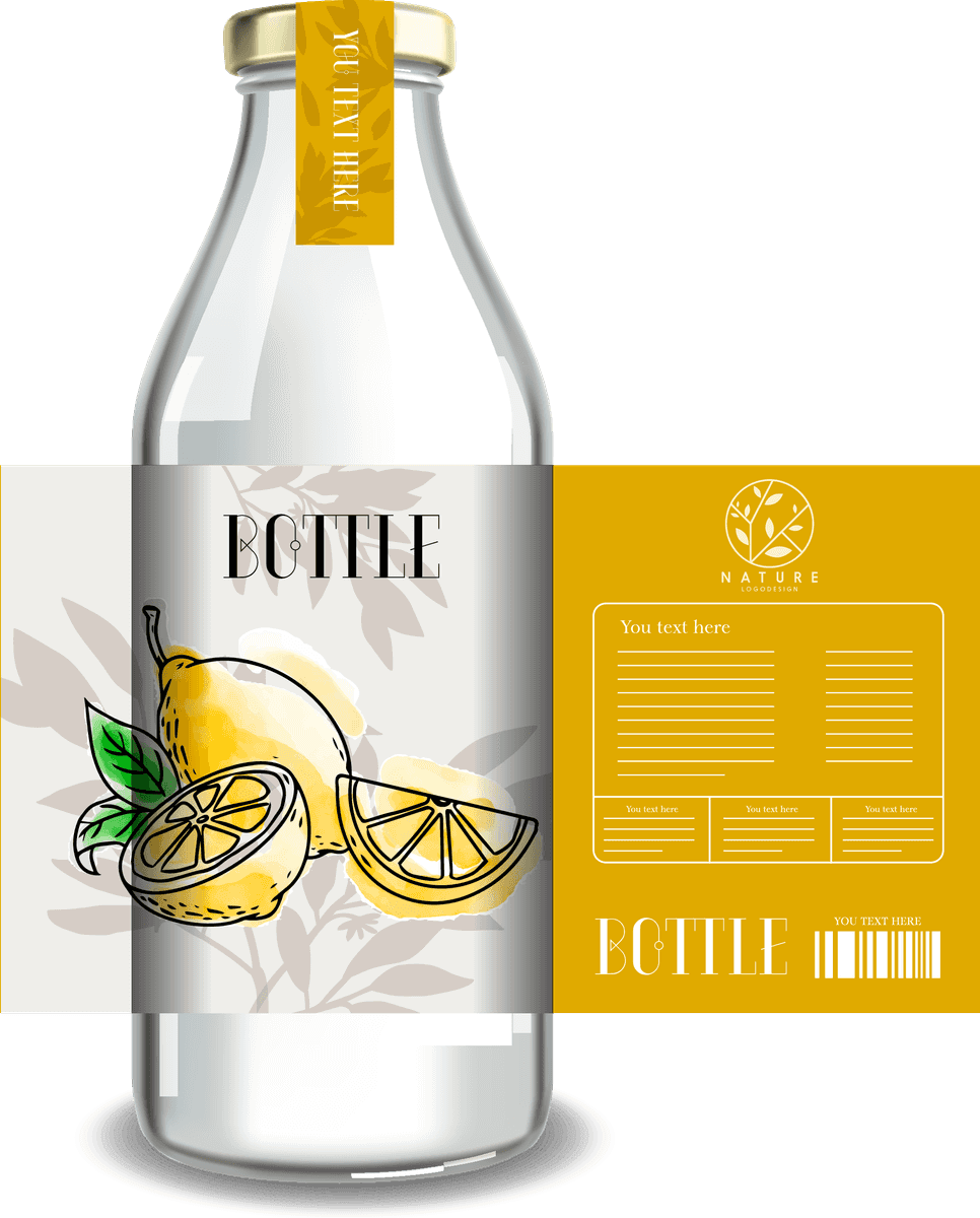 free juice bottle label templates retro ... | Magipik Free Vector