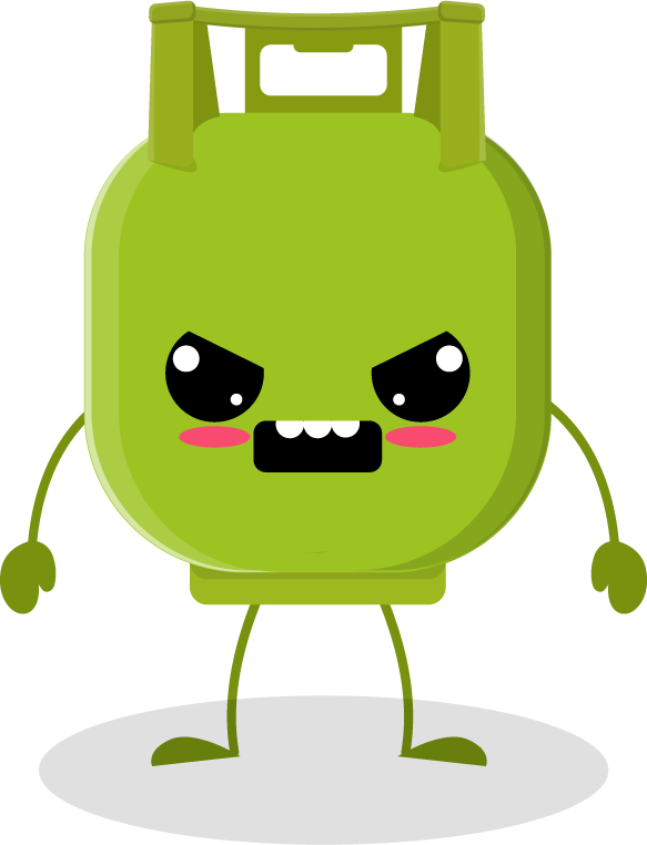 free kawaii lpg gas cylinder with various vector 283971