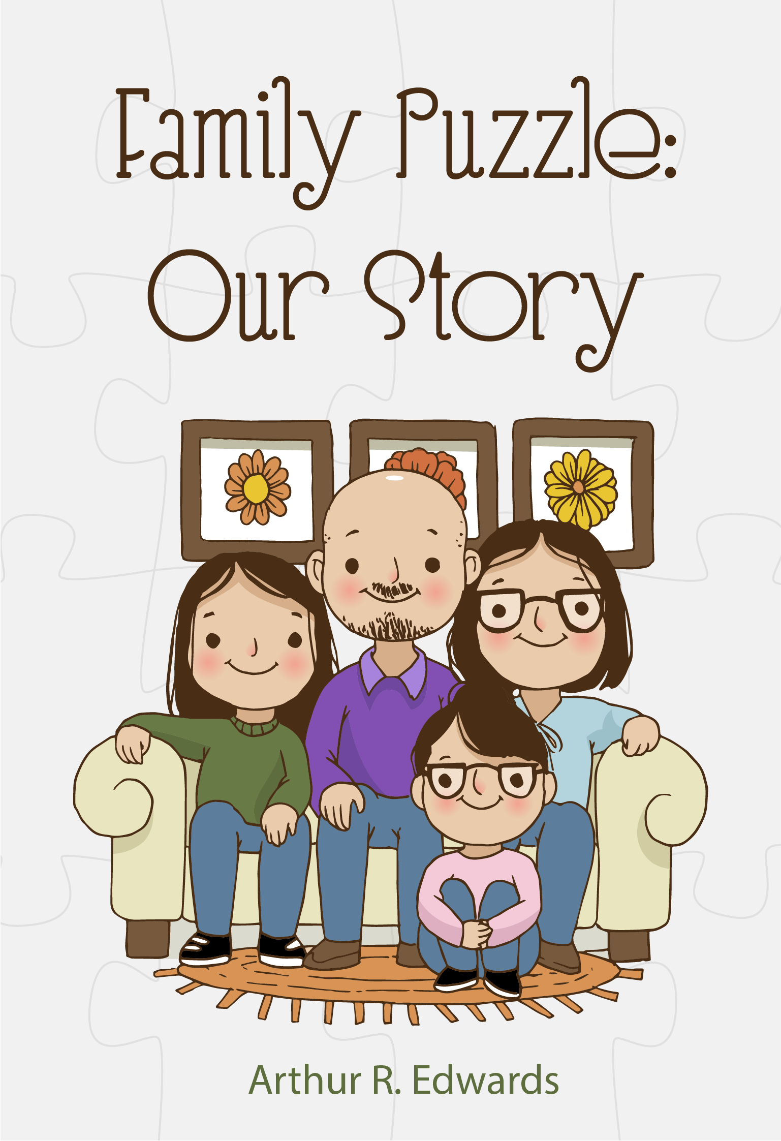 free kid and family book cover template vector 616040