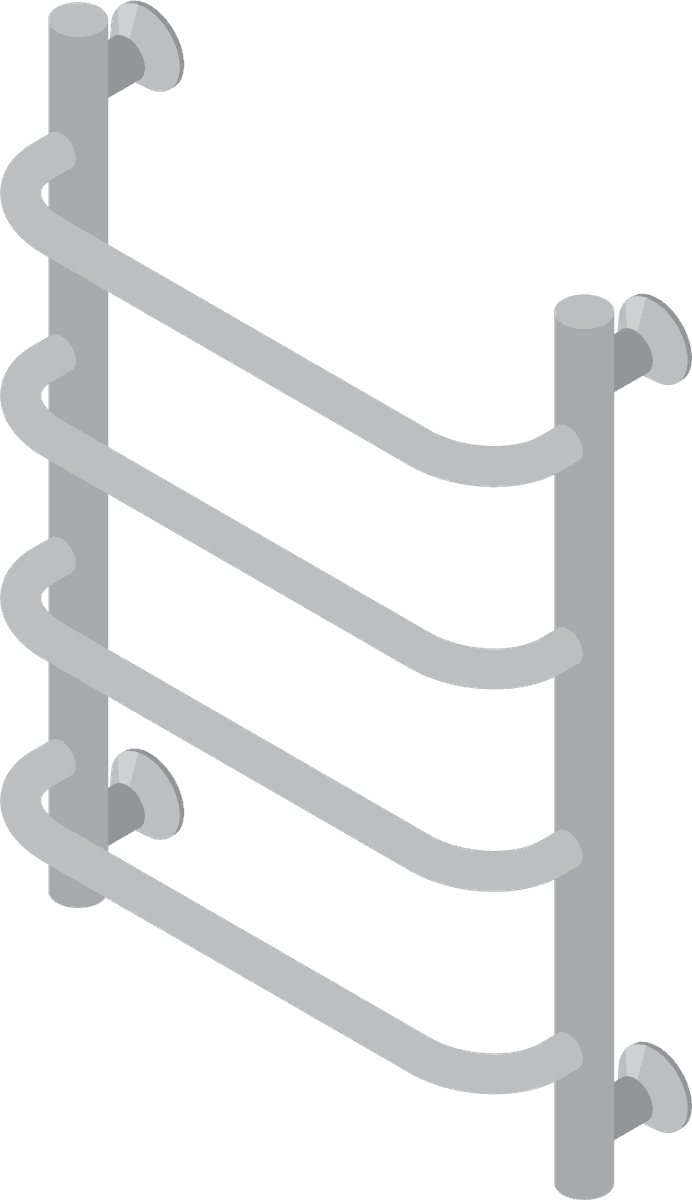 ladder sanitary engineering isometric icons for modern bathroom and ...