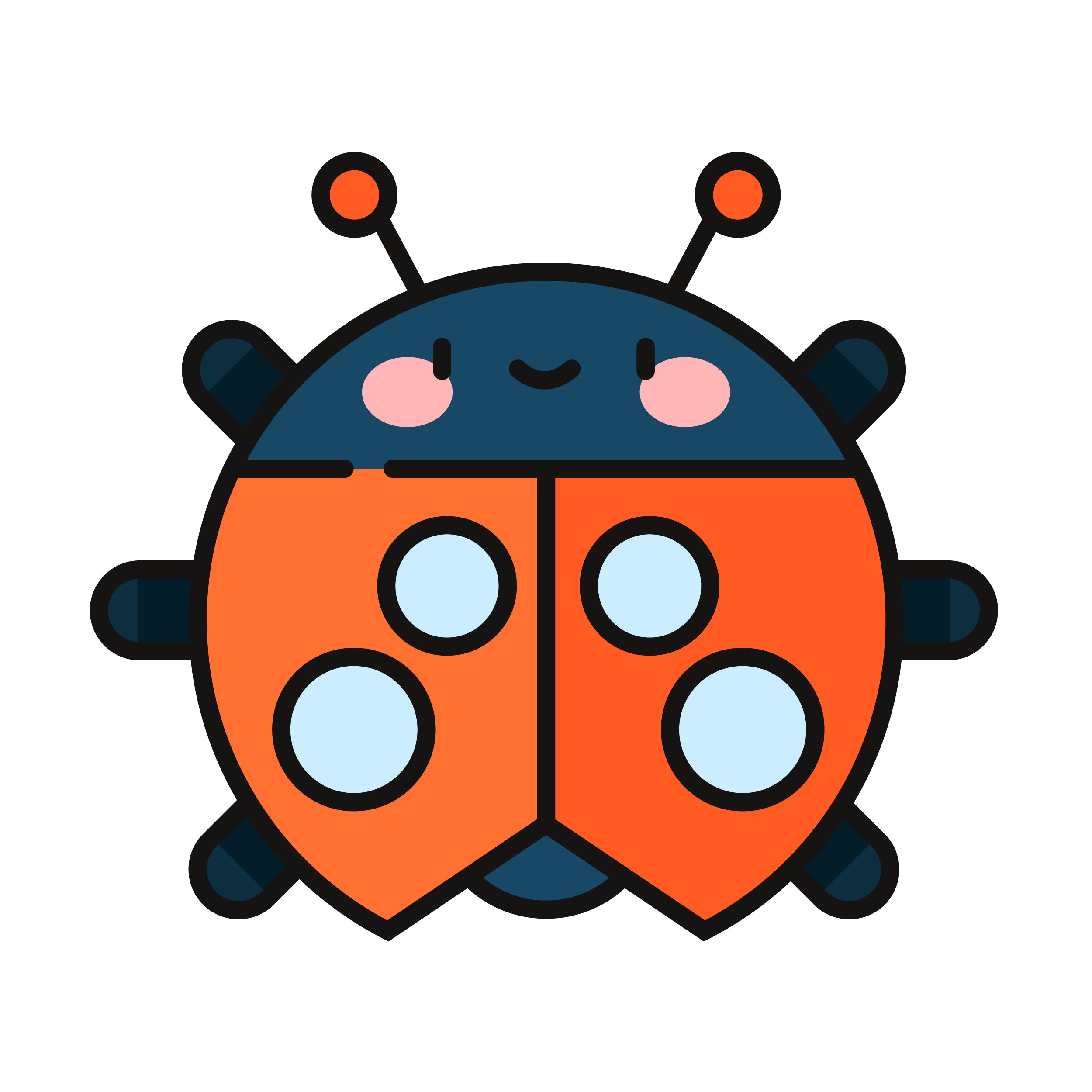 free ladybug illustration with cute cartoon vector 323400