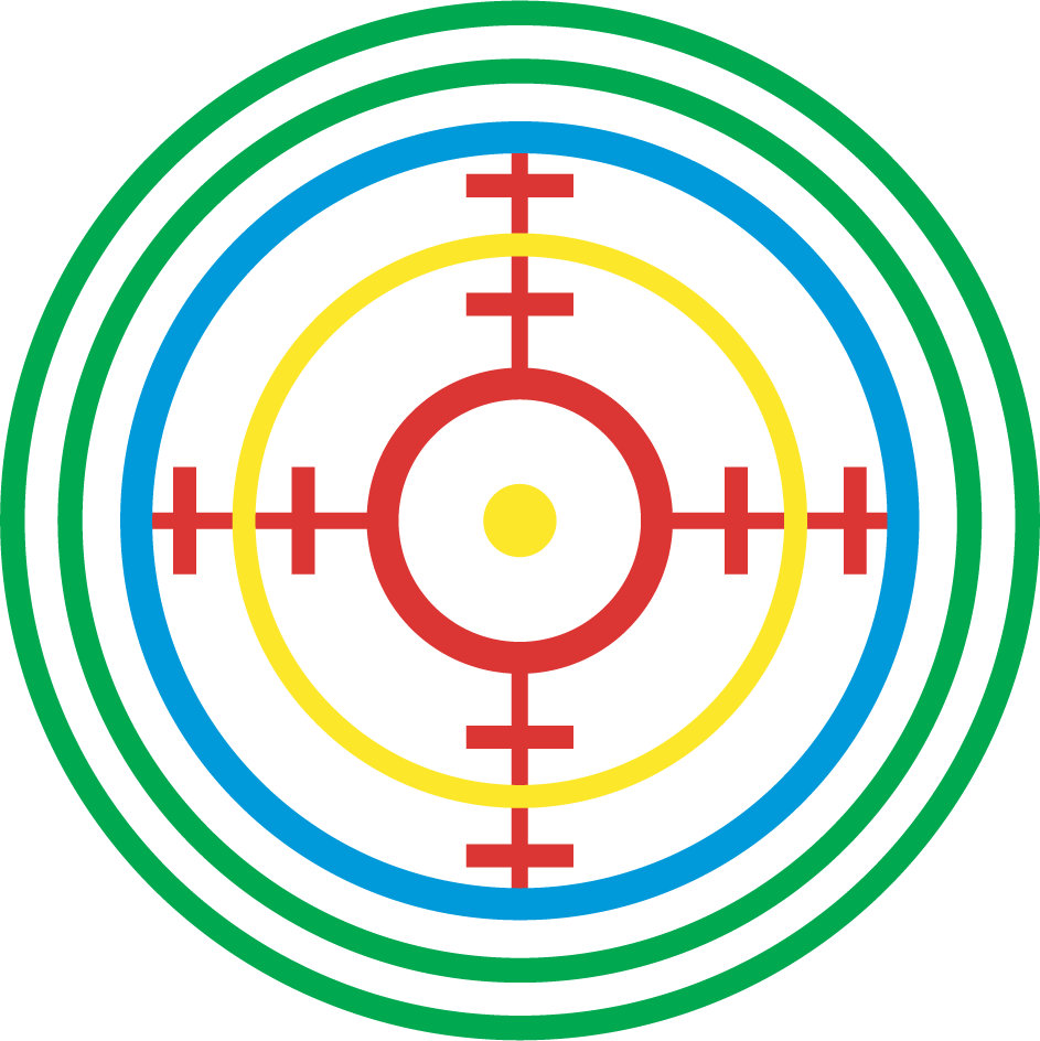 free laser tag target on black background vector 51956
