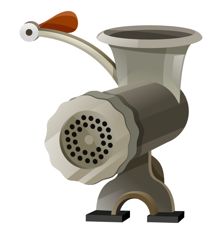 meat grinder butcher cartoon set for playful culinary illustrations and ...