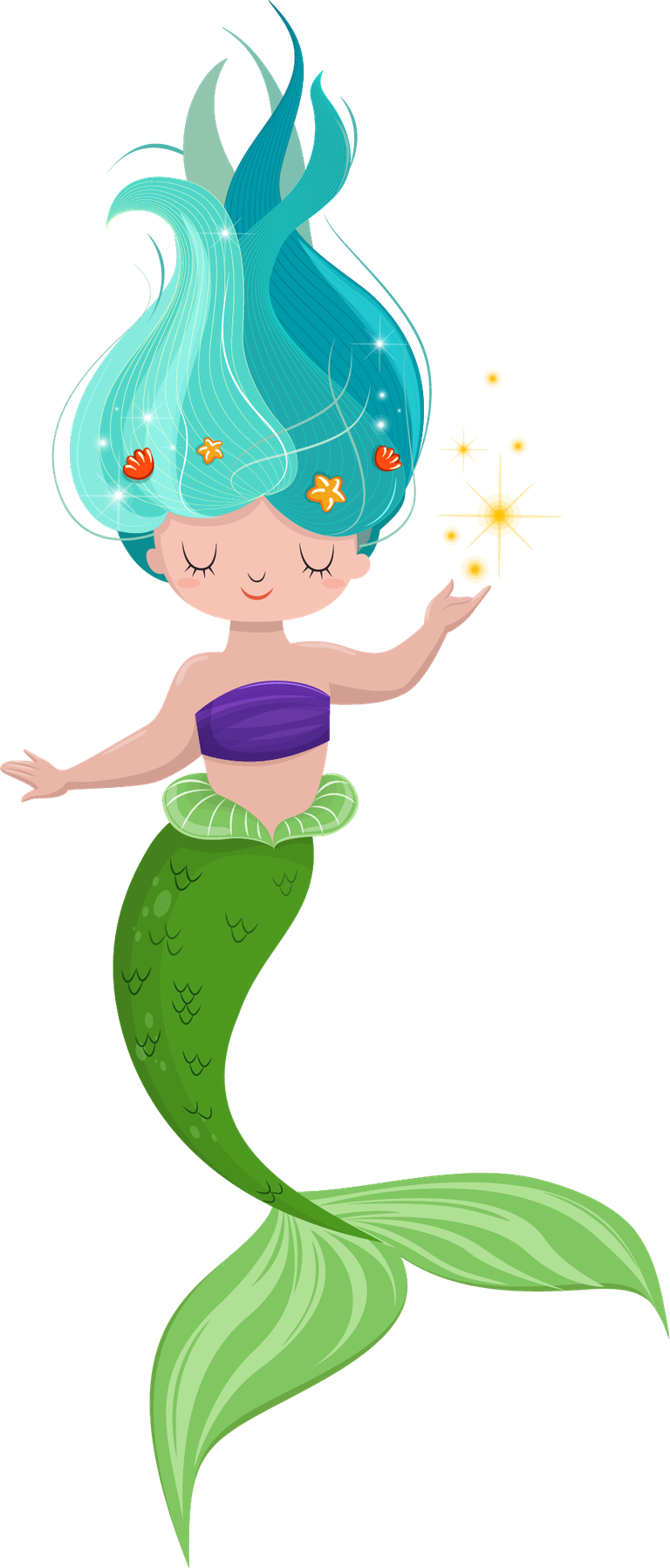 free mermaid fairy tales characters knig... | Magipik Free Vector