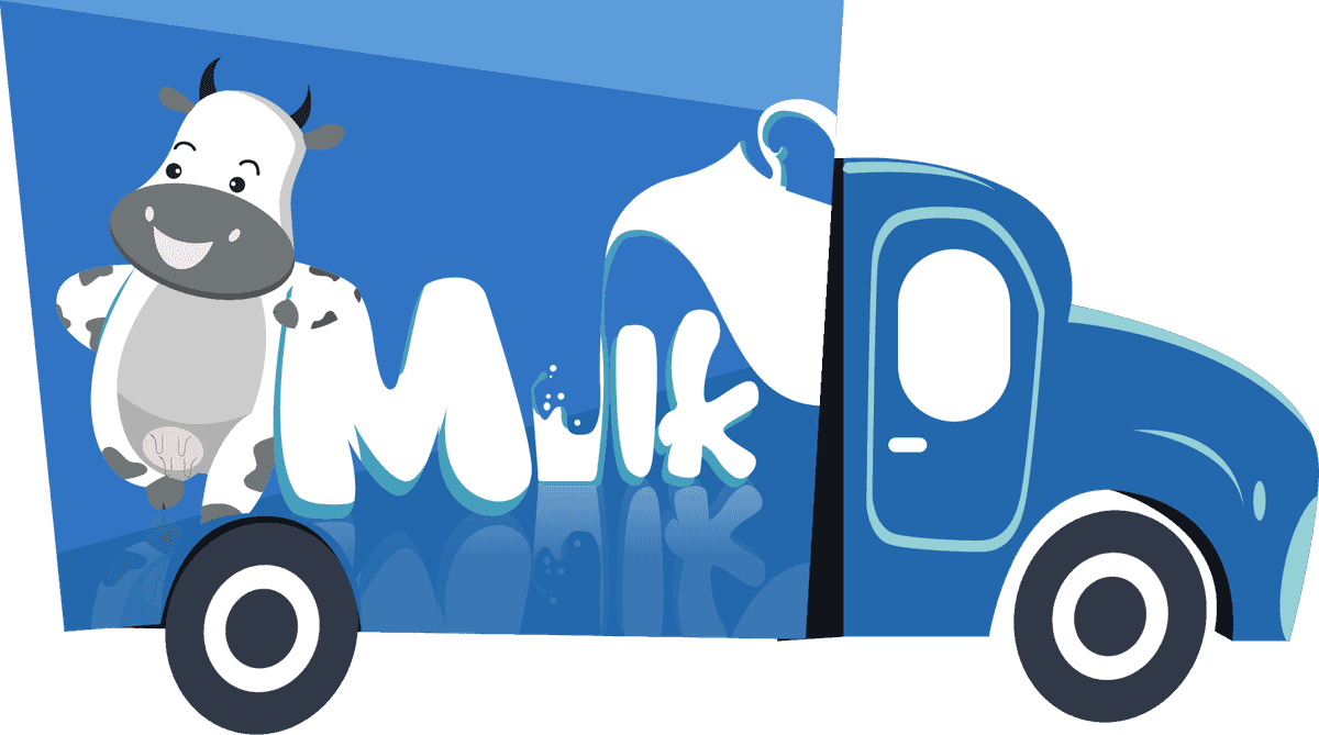 free milk delivery truck truck delivery ... | Magipik Free Vector