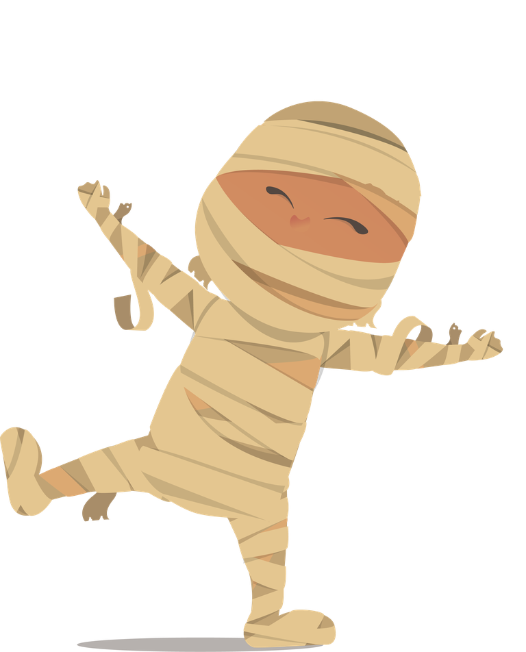 free mummies happy halloween day evil cartoon vector 31658